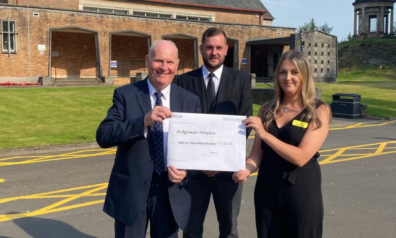 Greenock Crematorium secures £12k hospice donation | Funeral Service Times