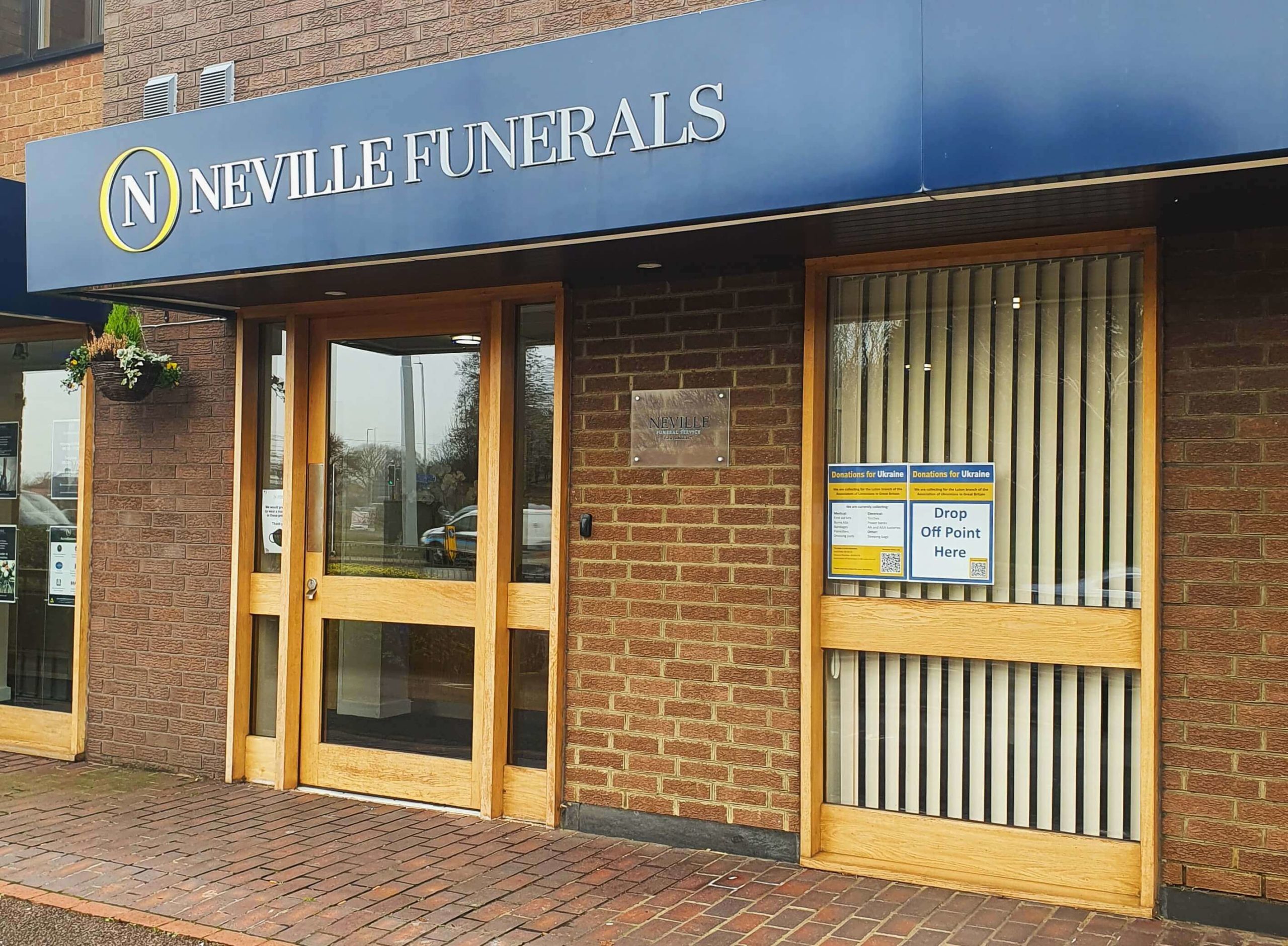 Neville Funerals shows support for Ukraine with collection boxes ...