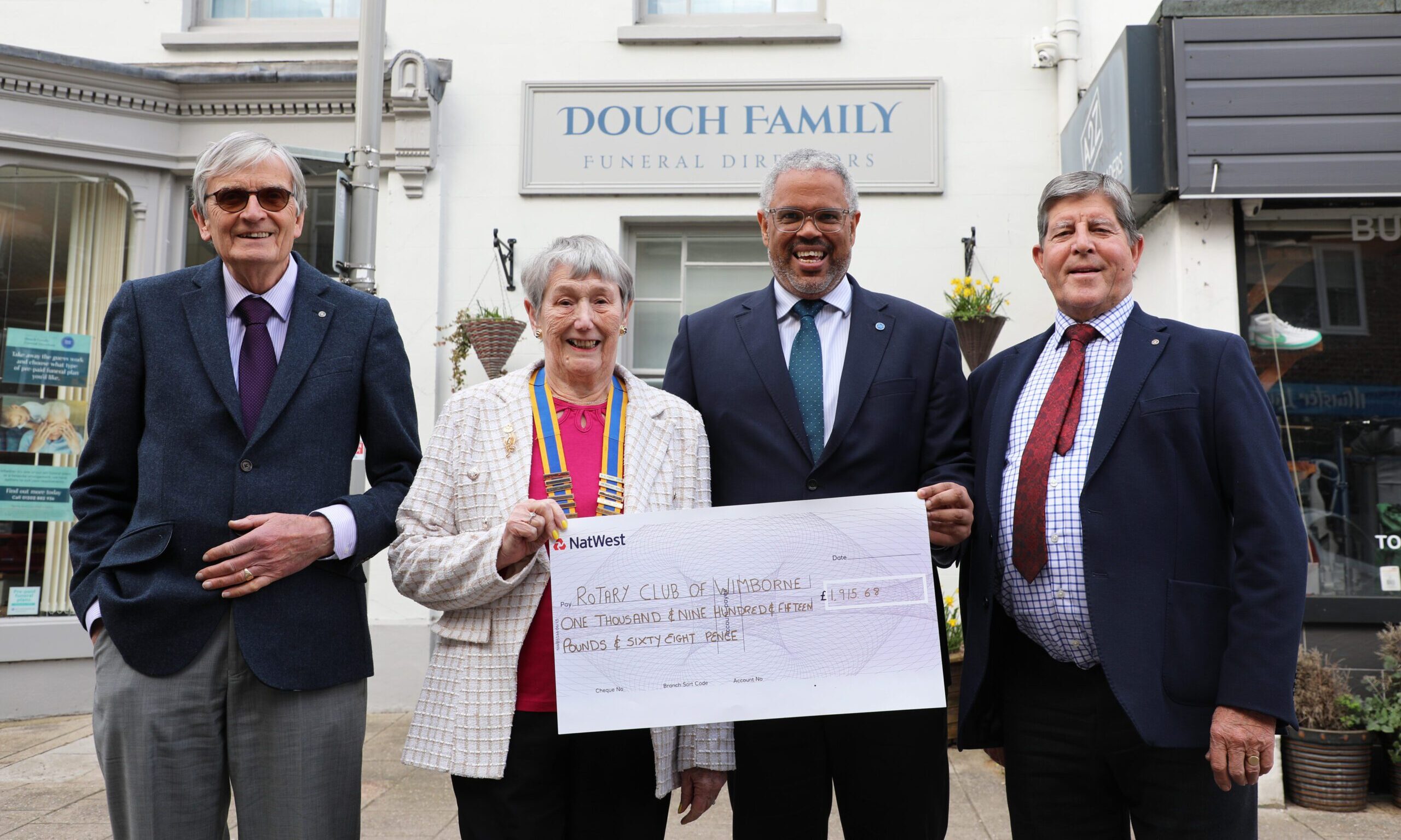Douch Family Funeral Directors raises £4k for two Rotary clubs ...