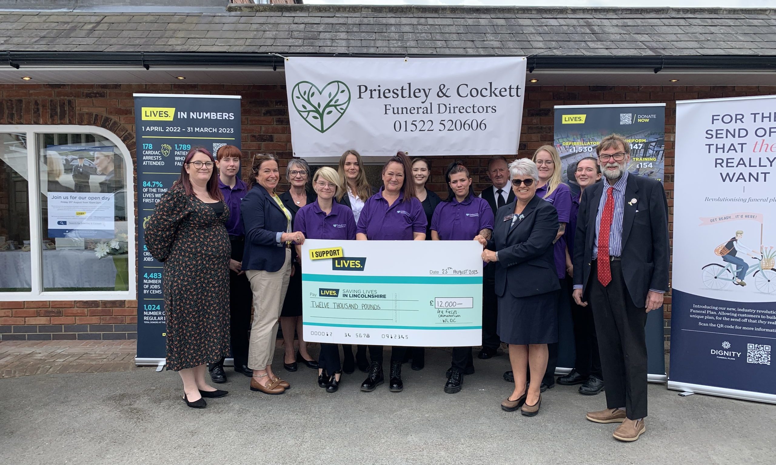 Lea Fields Crematorium donates £12,000 to LIVES Lincolnshire | Funeral ...